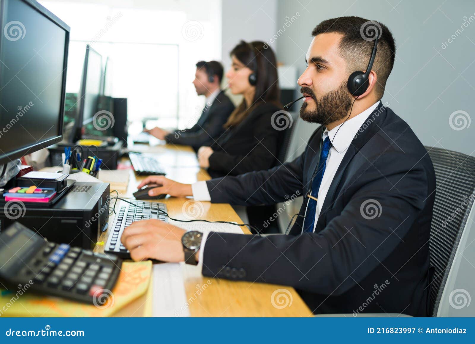 Sales Representative Talking with a Customer Stock Image - Image of ...