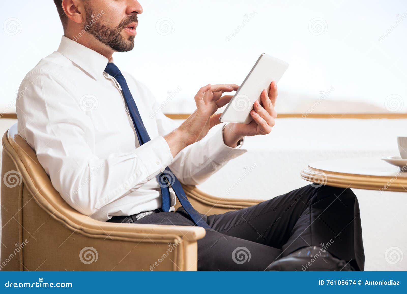 Sales Representative Using a Tablet Computer Stock Photo - Image of ...