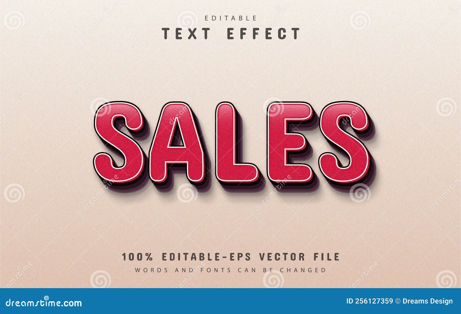 Sales Retro Style Text Effect Stock Vector - Illustration of graphic ...