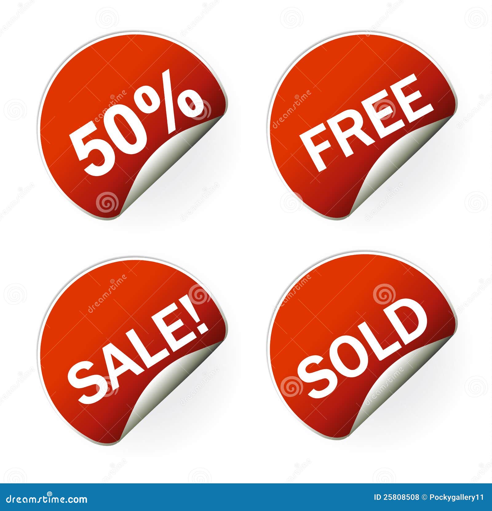 Sales Sticker Tag with Discounted Percentage Stock Vector ...