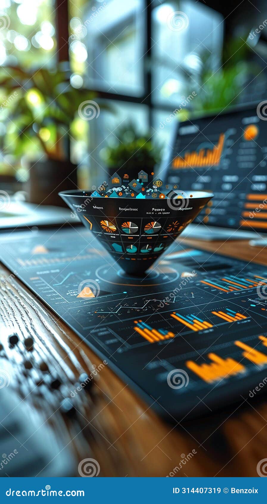 Sales Strategist Analyzing Conversion Funnels on Multiple Dashboards ...