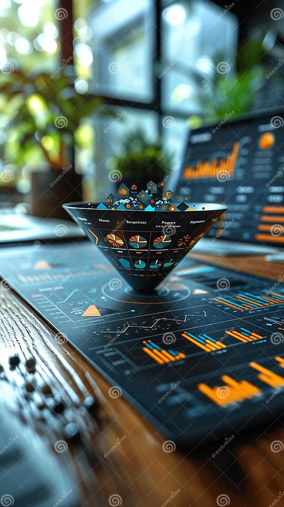 Sales Strategist Analyzing Conversion Funnels on Multiple Dashboards ...