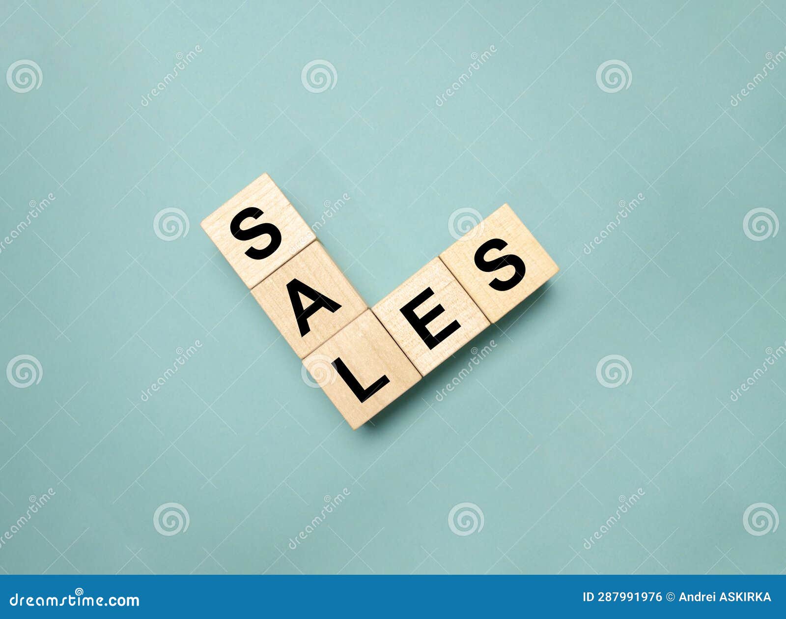 SALES Symbol. Concept Word Basics on Wooden Blocks Stock Photo - Image ...
