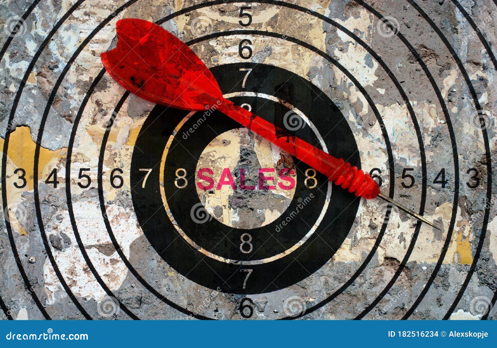 Sales target concept stock illustration. Illustration of media - 182516234