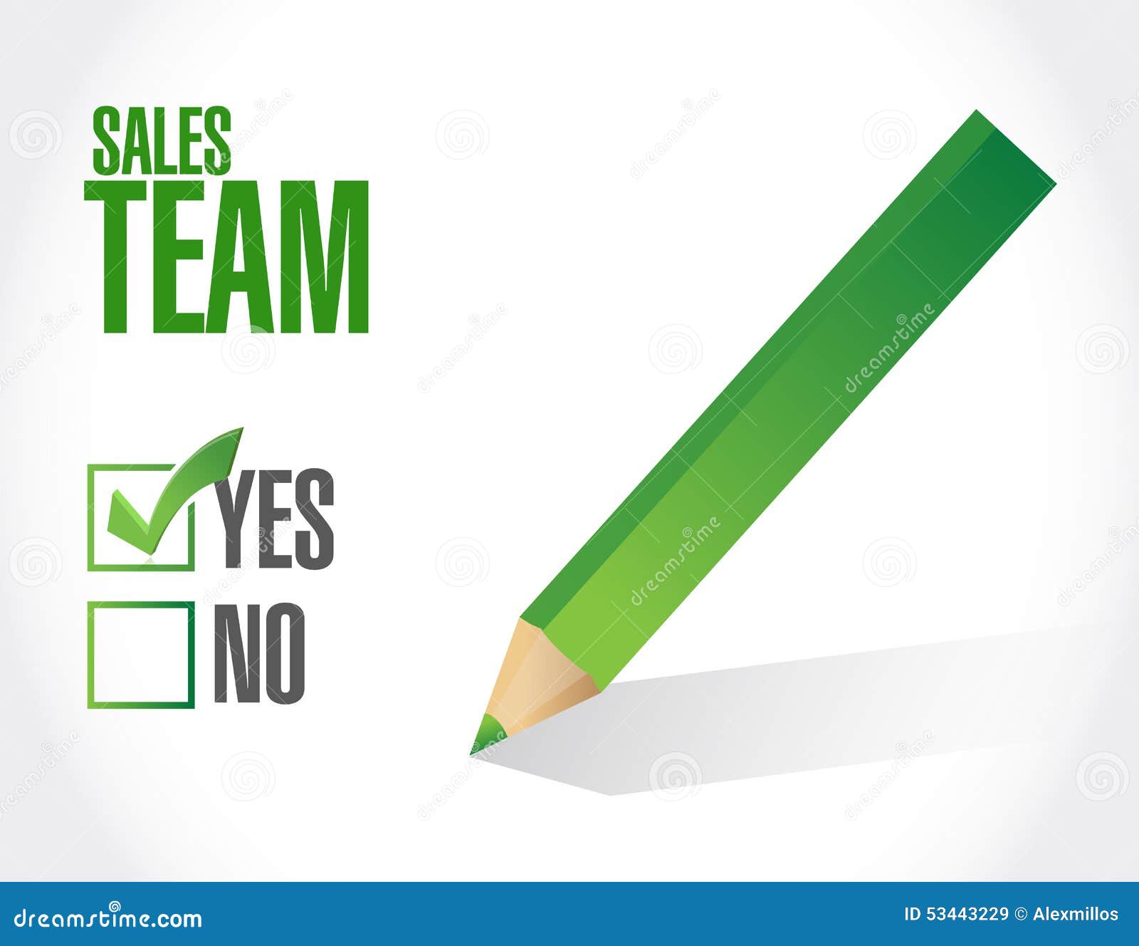 Sales Team Approval Sign Concept Stock Illustration - Illustration of ...