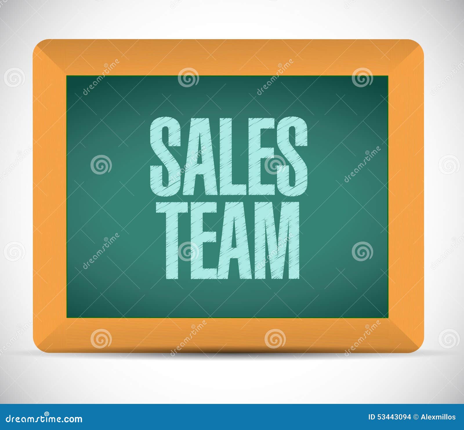 Sales Team Board Sign Concept Stock Illustration - Illustration of ...
