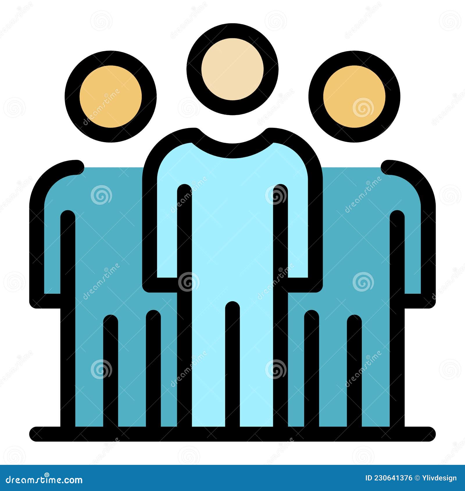 Sales Team Icon Color Outline Vector Stock Vector - Illustration of ...