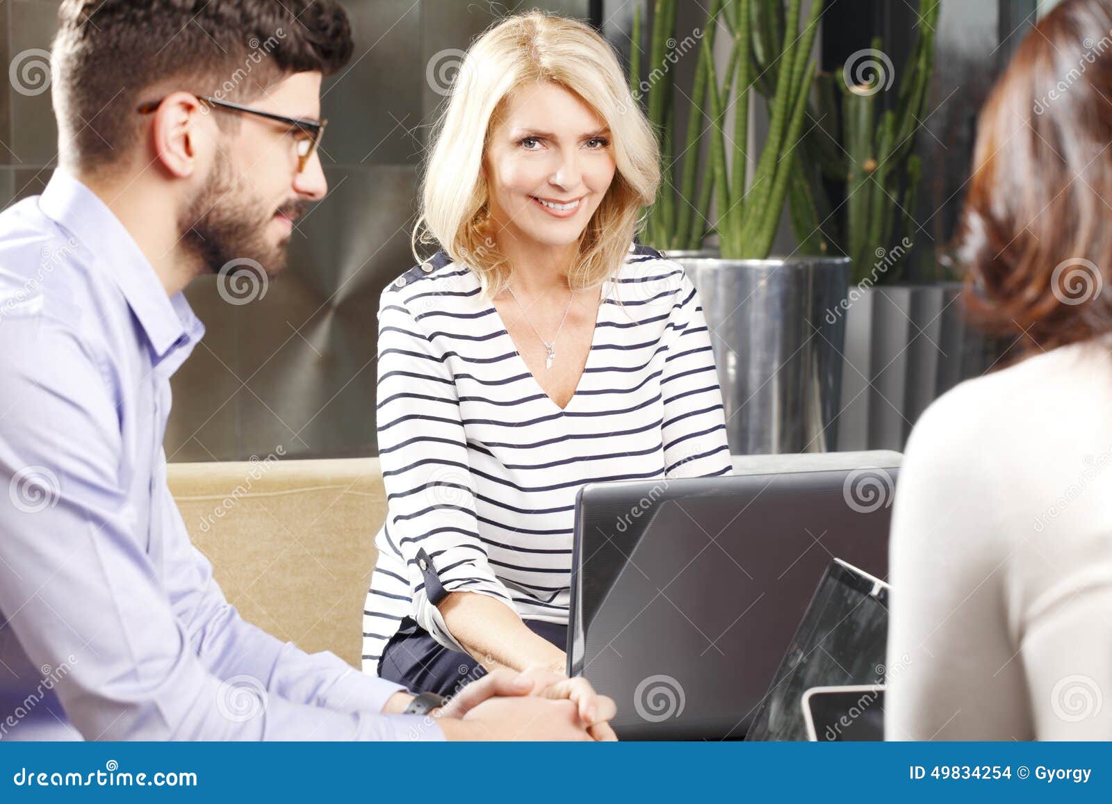 Sales team at work stock photo. Image of laptop, happy - 49834254