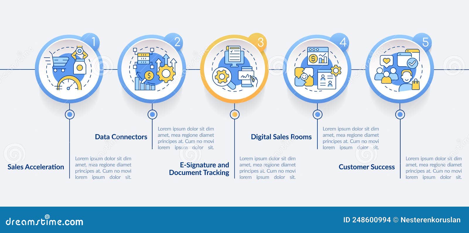 Sales Tools Circle Infographic Template Stock Vector - Illustration of ...