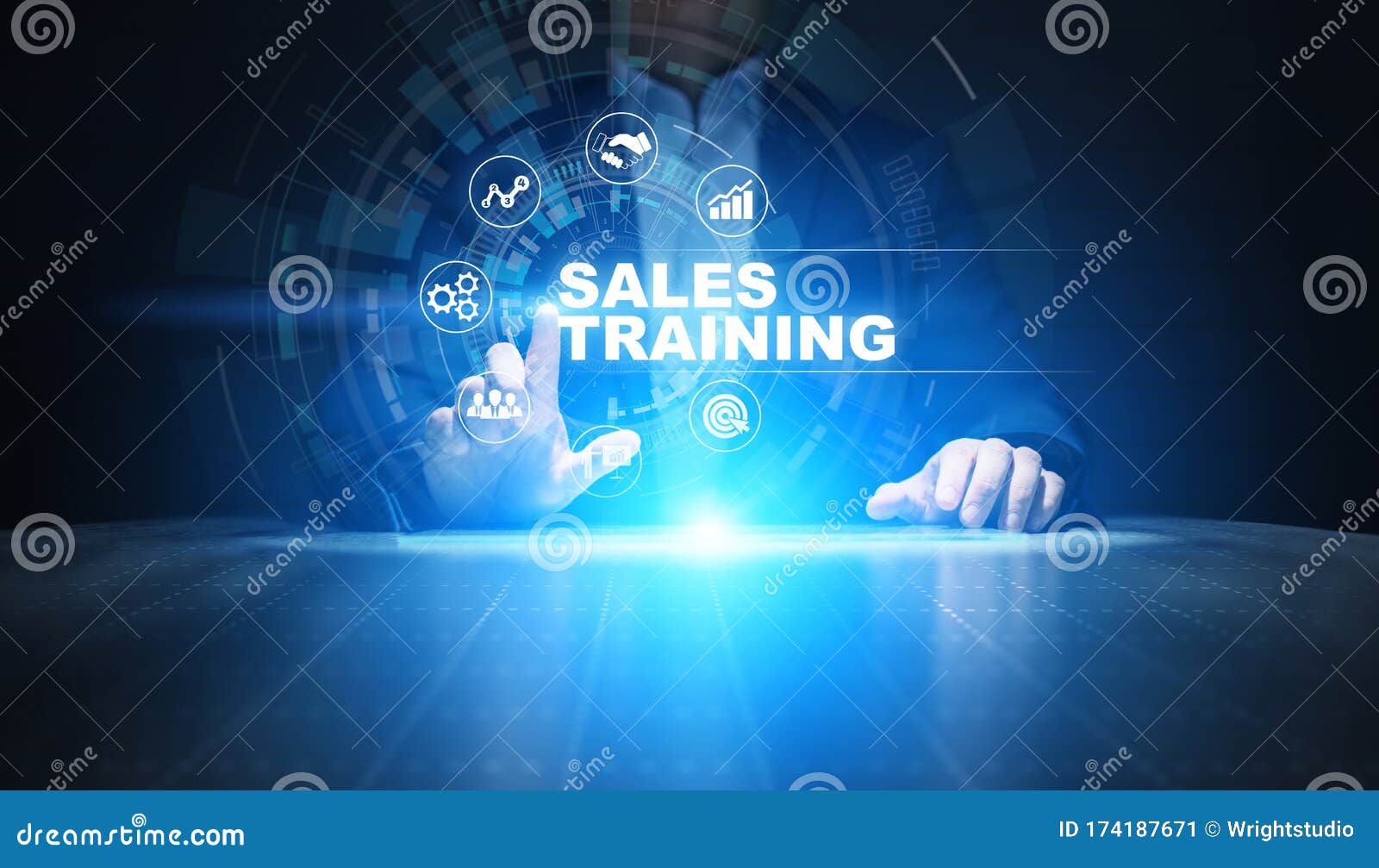 Sales Training, Business Development and Financial Growth Concept on ...
