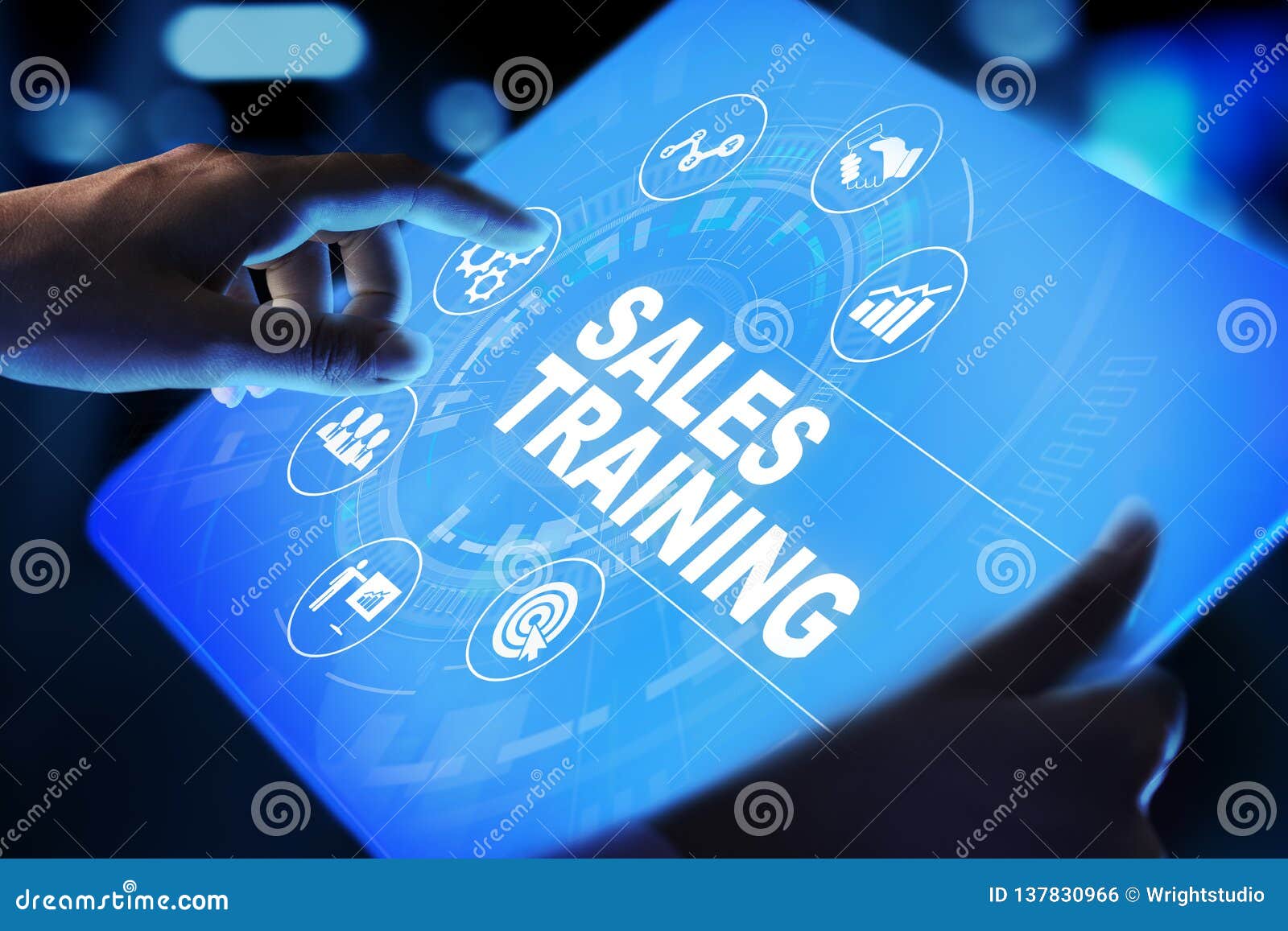 Sales Training, Business Development and Financial Growth Concept on ...