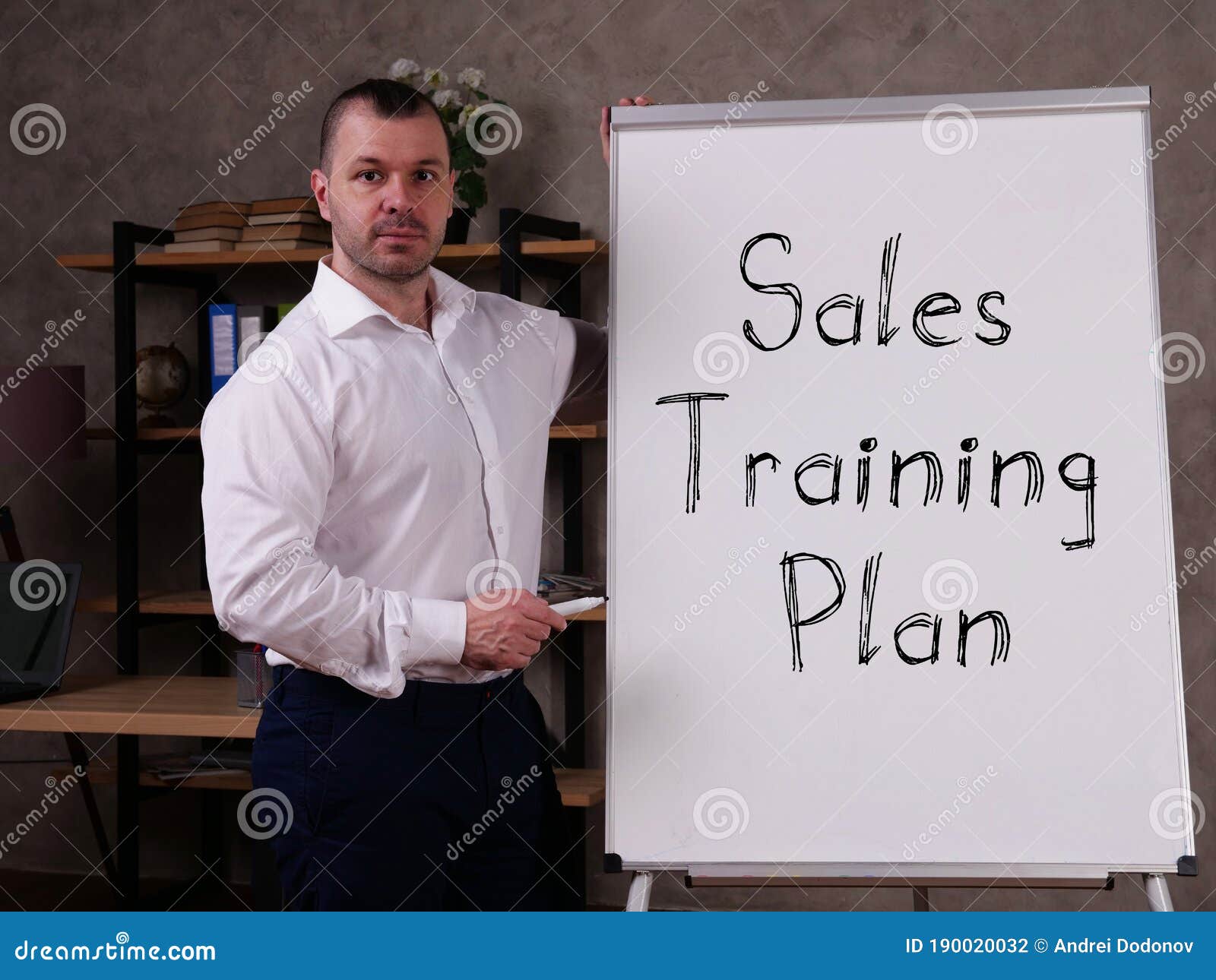 Sales Training Plan is Shown on the Conceptual Business Photo Stock ...