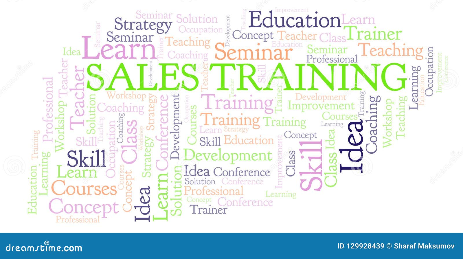 Sales Training word cloud. stock illustration. Illustration of fonts ...