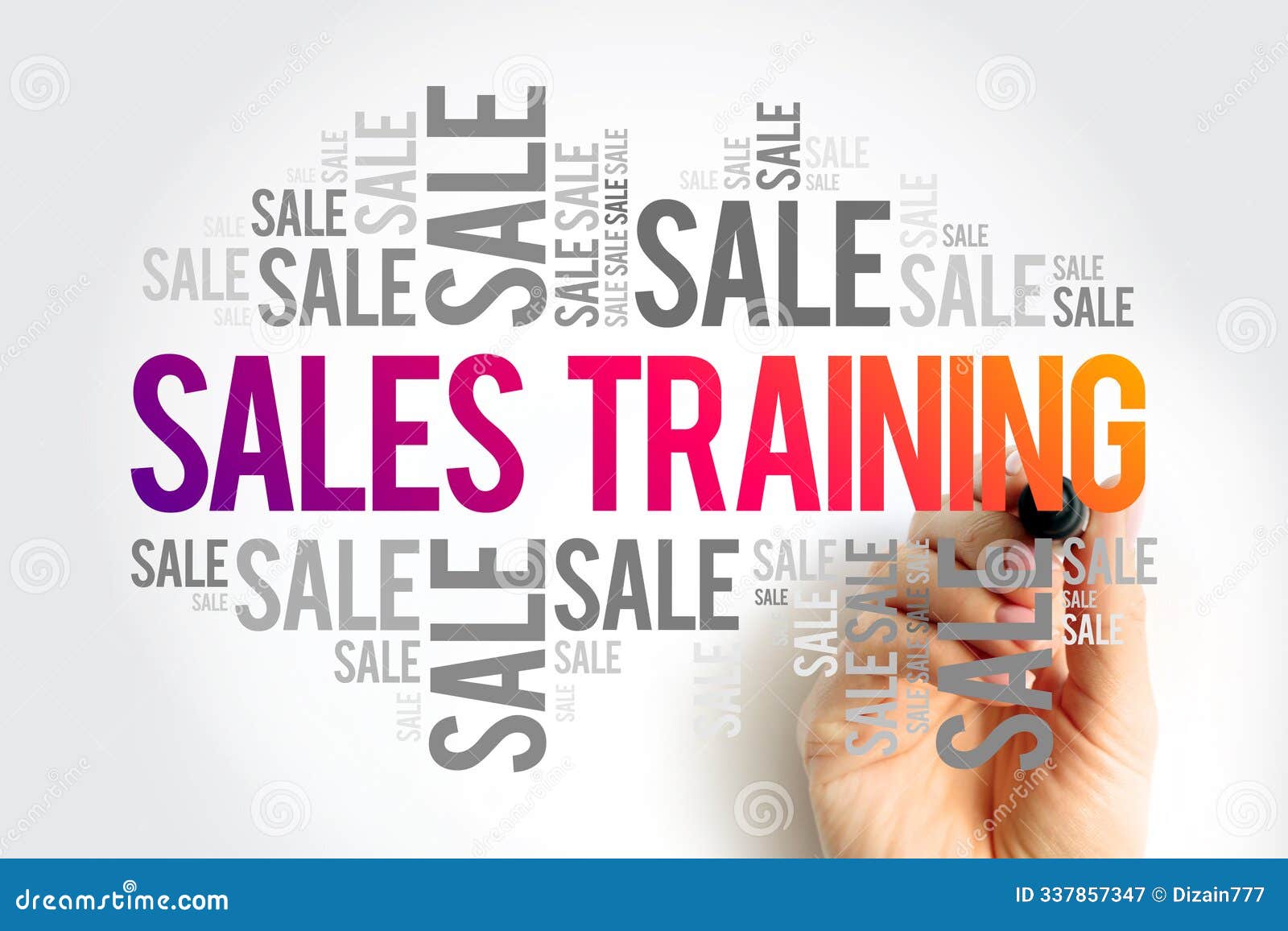 Sales Training Words Cloud, Business Concept Background Stock Image ...