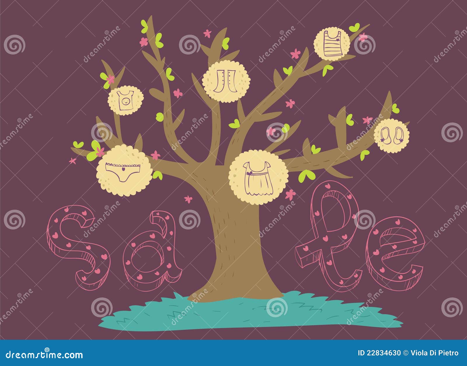 Sales tree stock illustration. Illustration of nature - 22834630