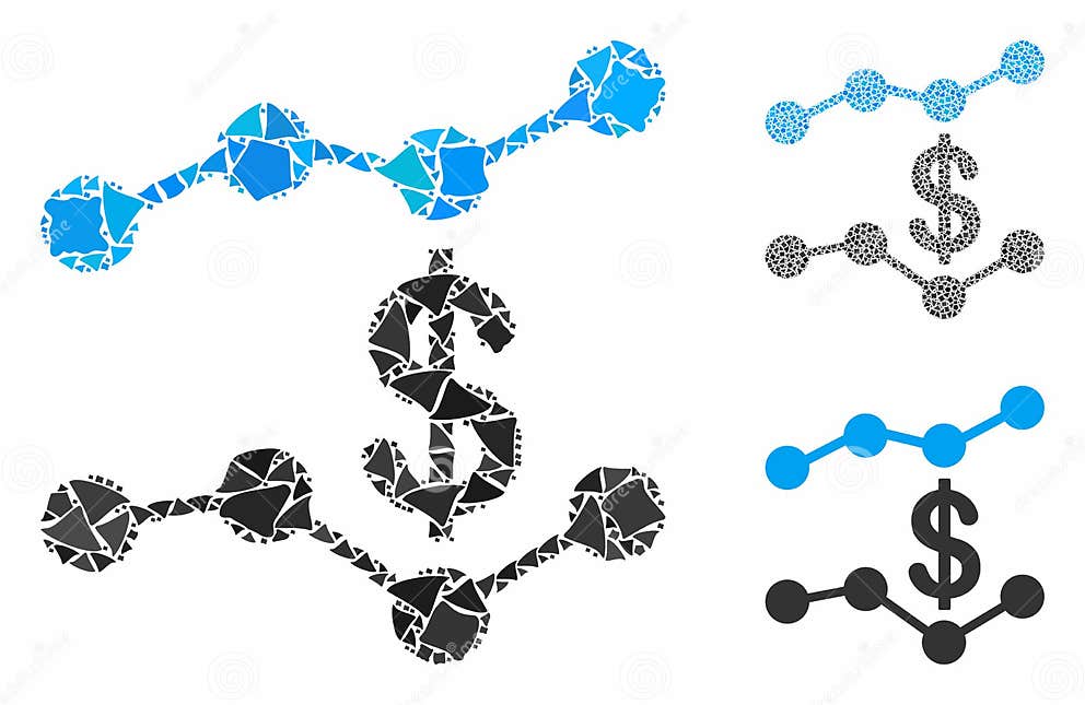 Sales Trends Mosaic Icon of Bumpy Elements Stock Vector - Illustration ...