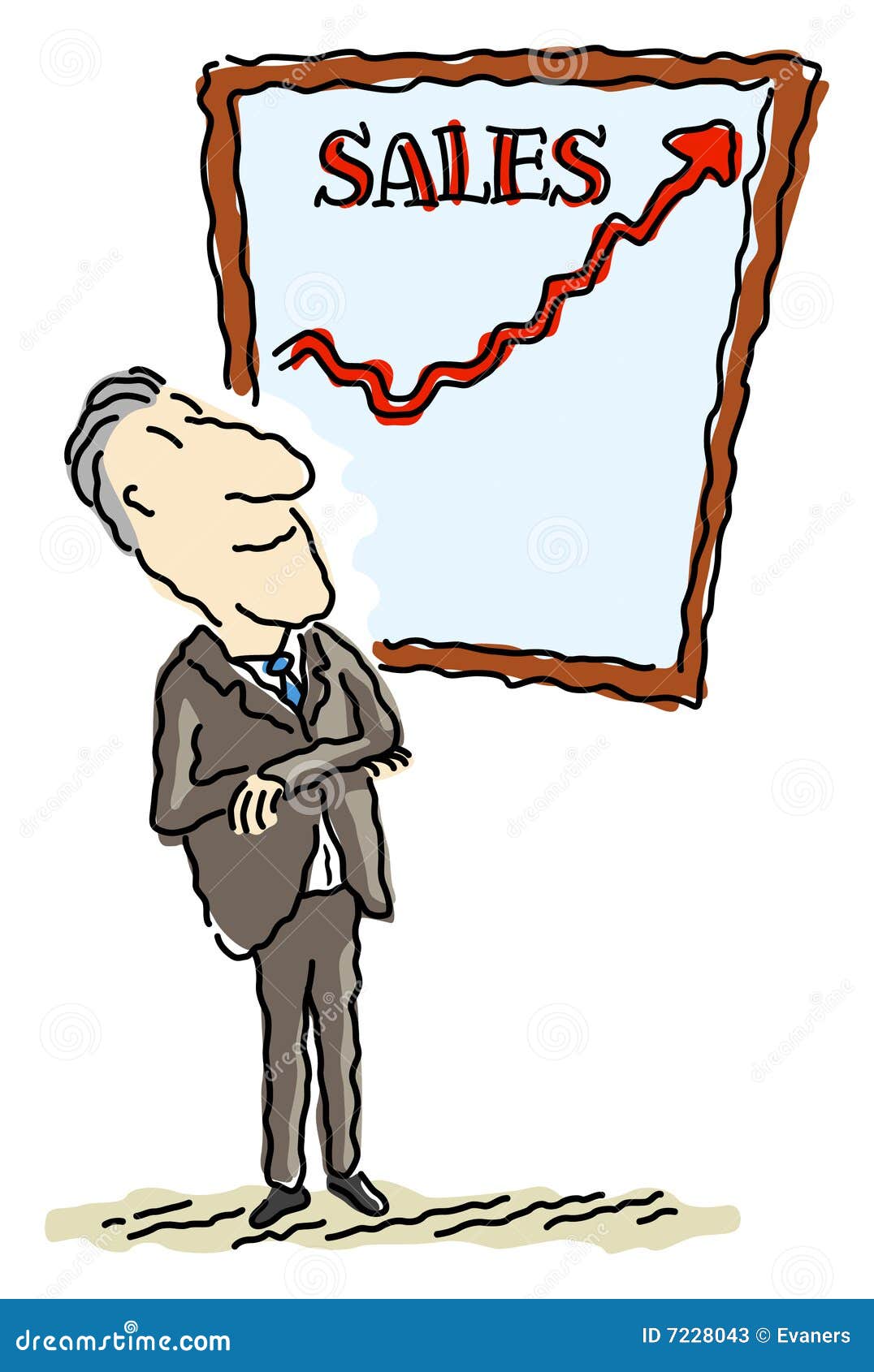 Sales are up stock vector. Illustration of grow, businessman - 7228043