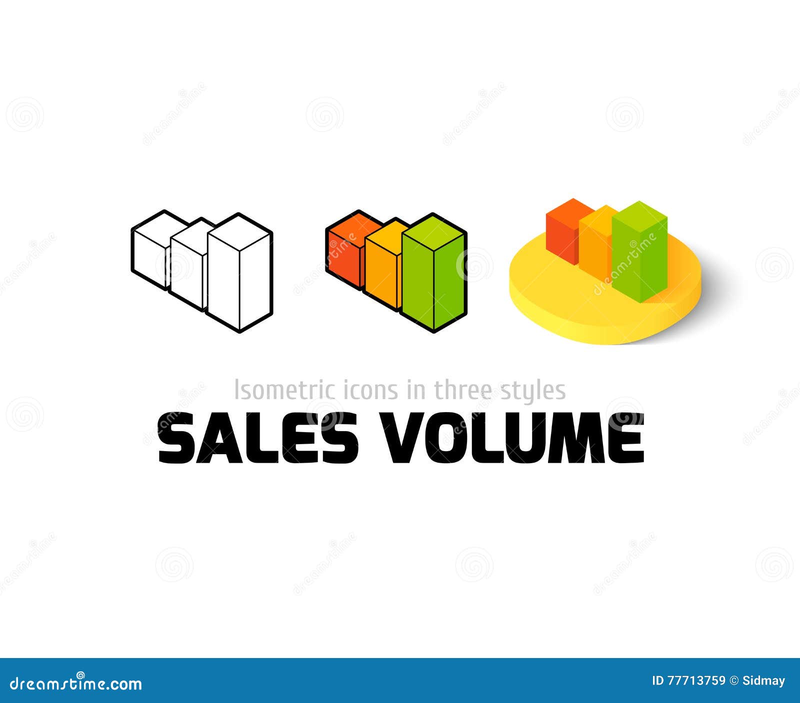 Sales Volume Icon in Different Style Stock Vector - Illustration of ...