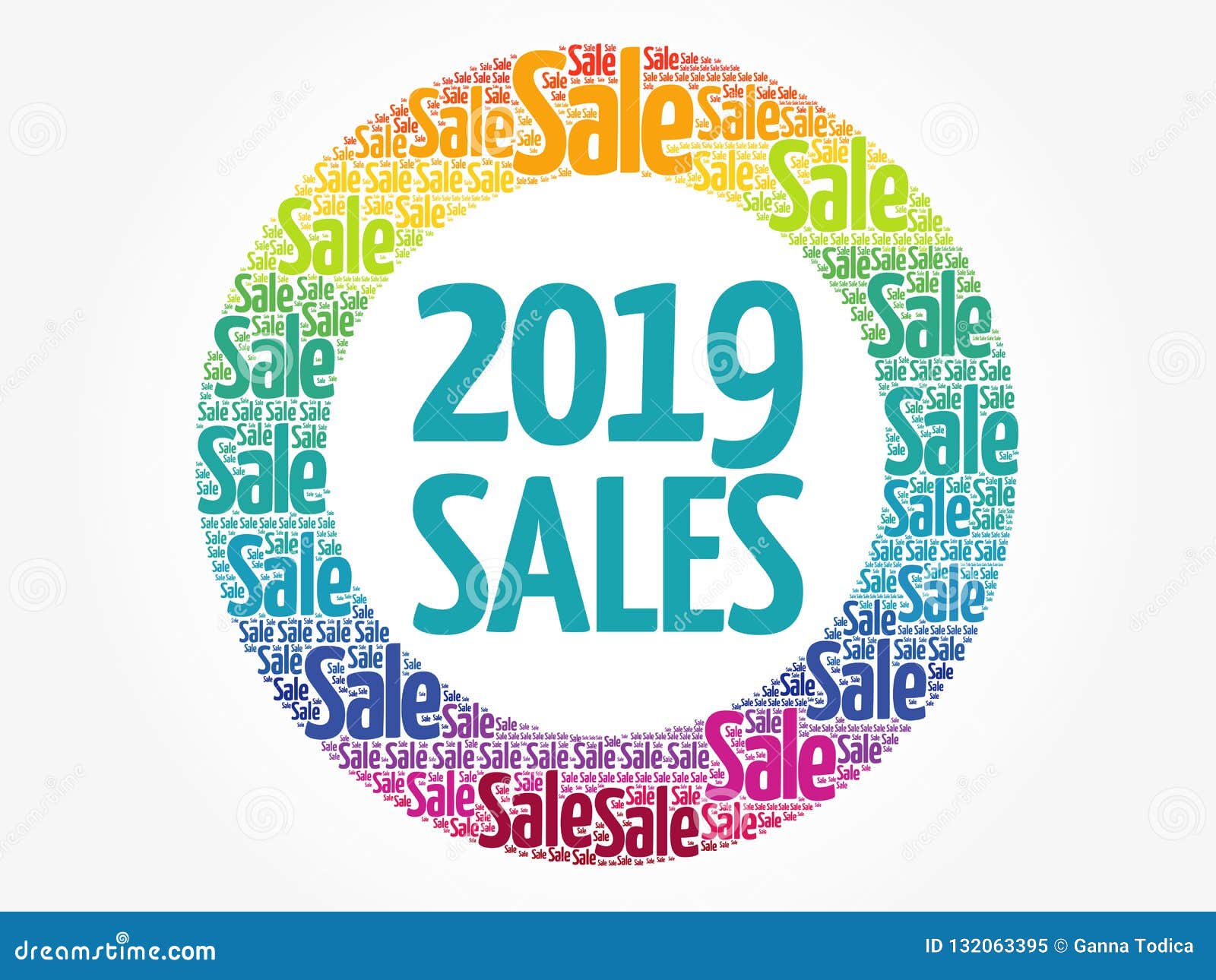 2019 SALES Word Cloud Collage Stock Illustration - Illustration of ...