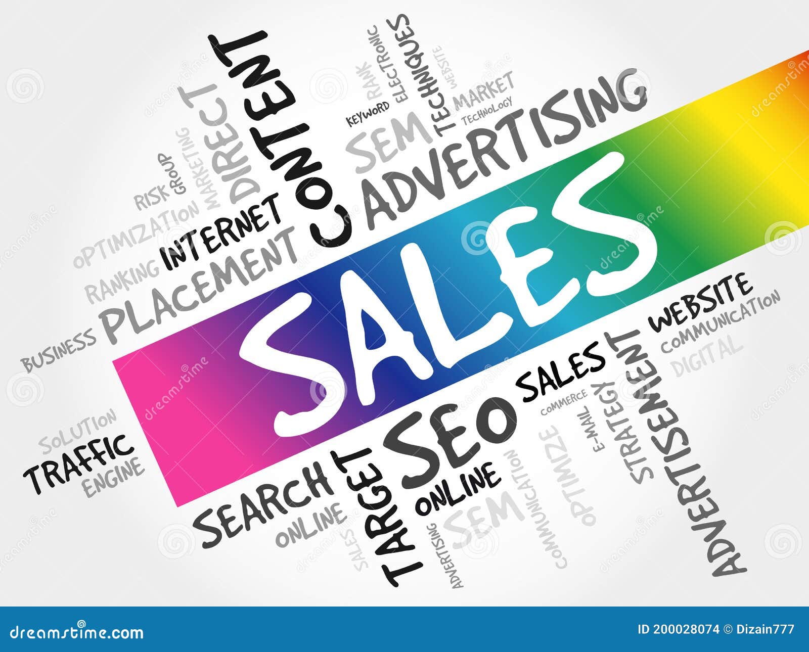 Sales word cloud concept stock illustration. Illustration of goal ...