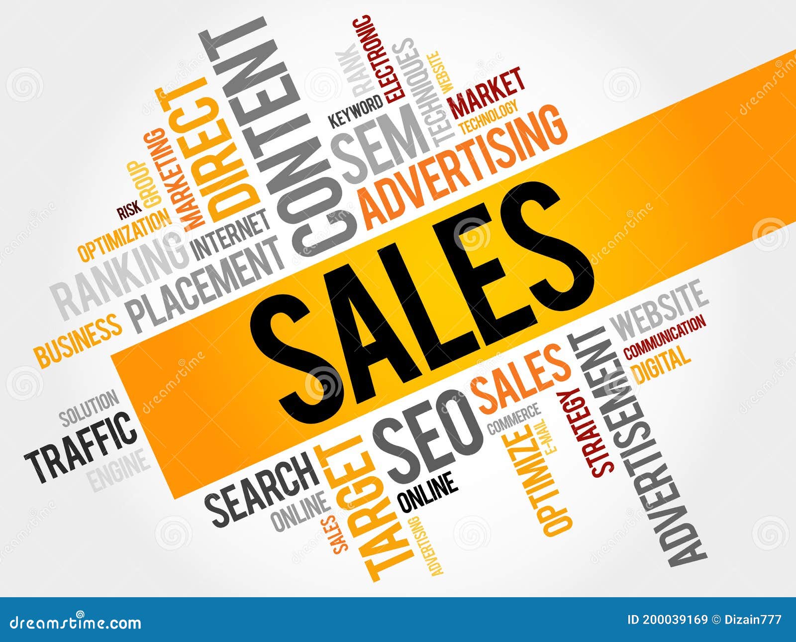 SALES word cloud stock illustration. Illustration of promotion - 200039169