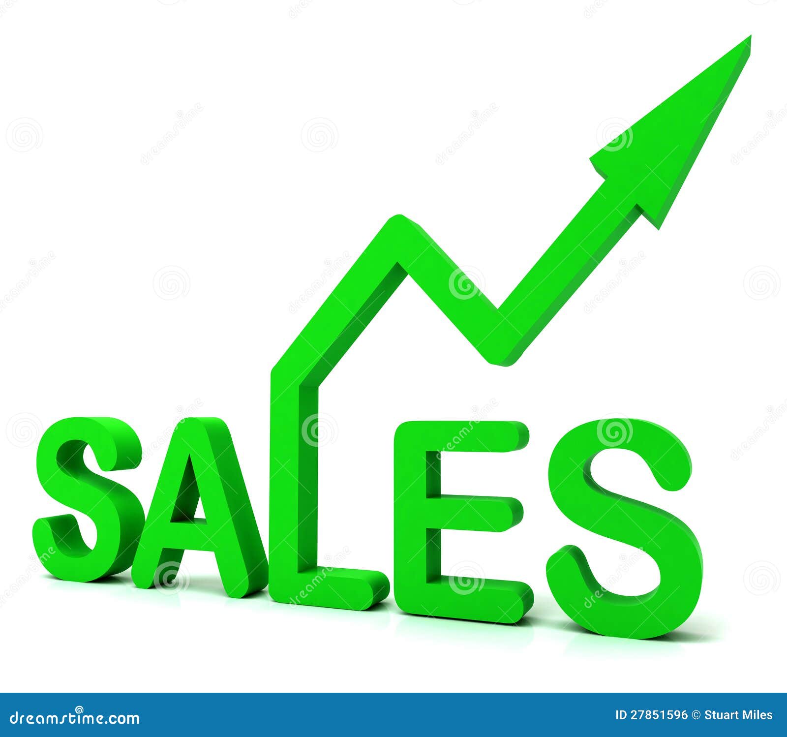 Sales Word Shows Business or Commerce Stock Illustration - Illustration ...
