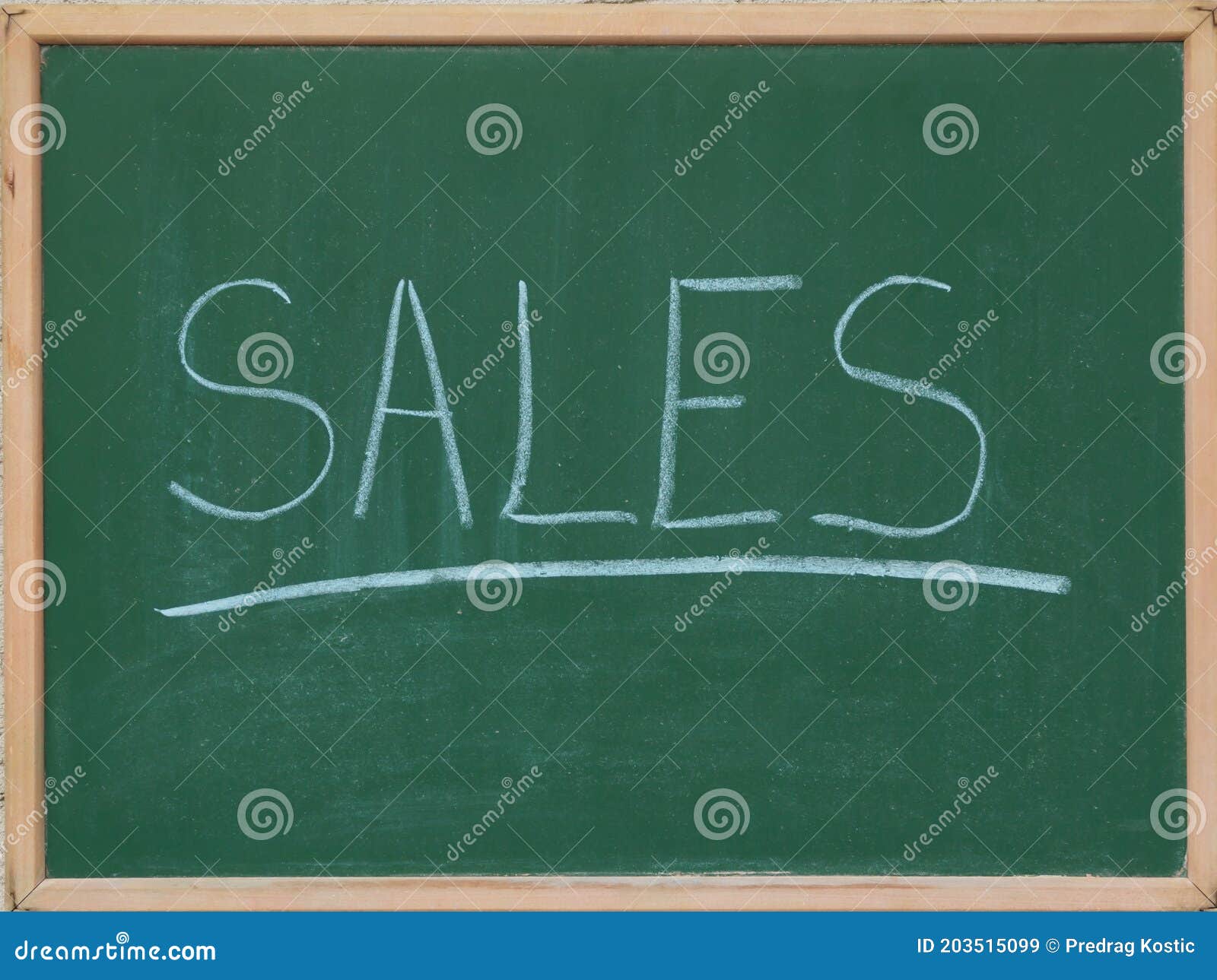 Sales Written on the School Board Stock Image - Image of full, sales ...