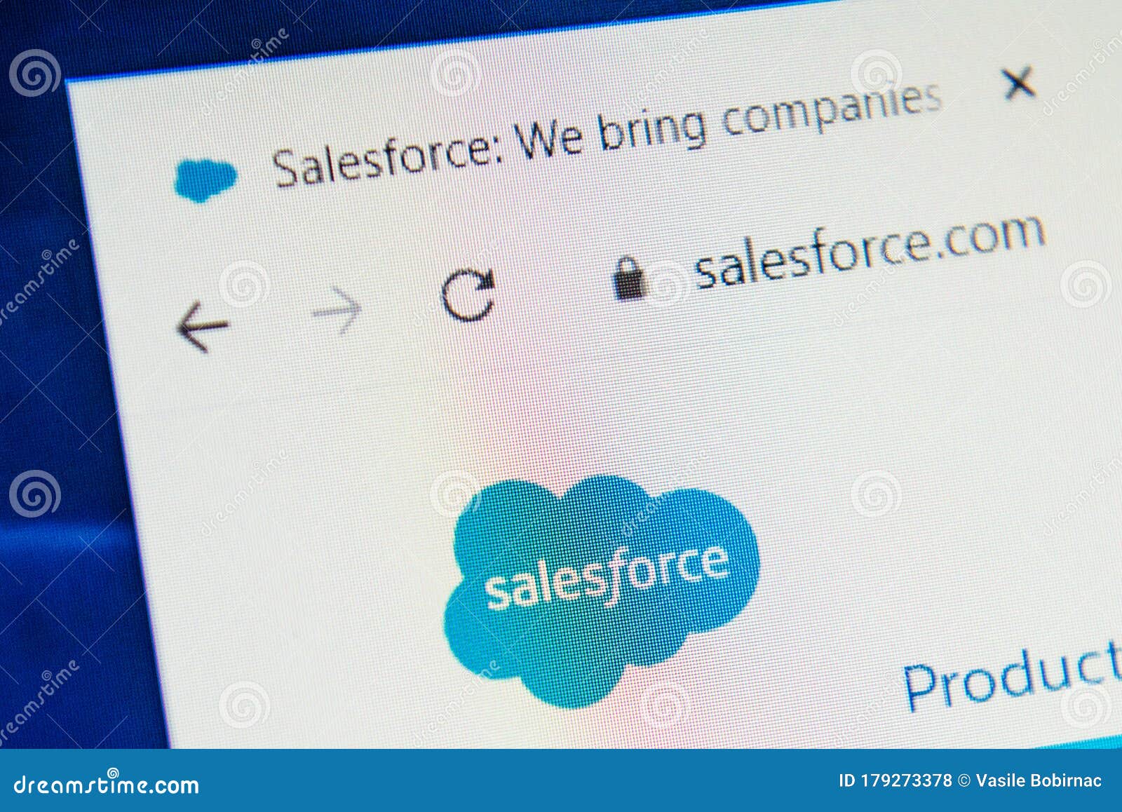 Salesforce.com Web Site. Selective Focus. Editorial Stock Photo - Image ...