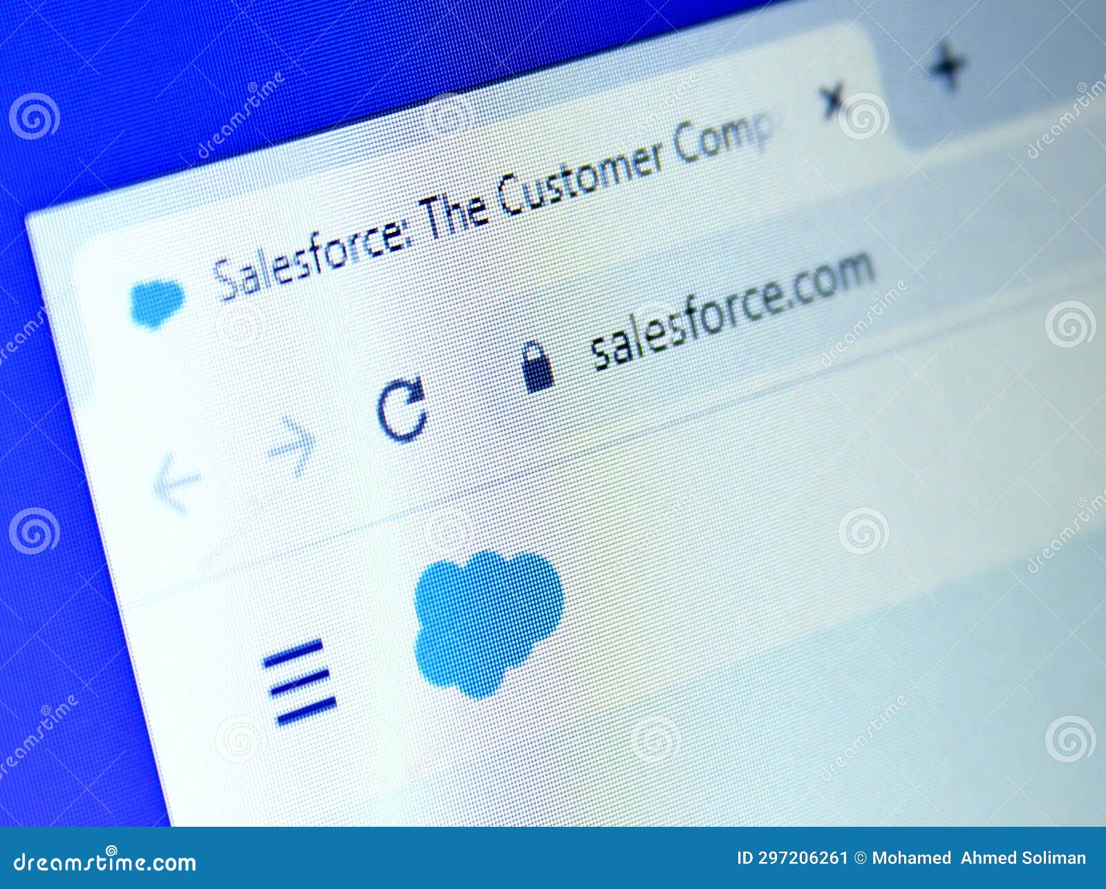 Salesforce website logo editorial photo. Image of logotype - 297206261