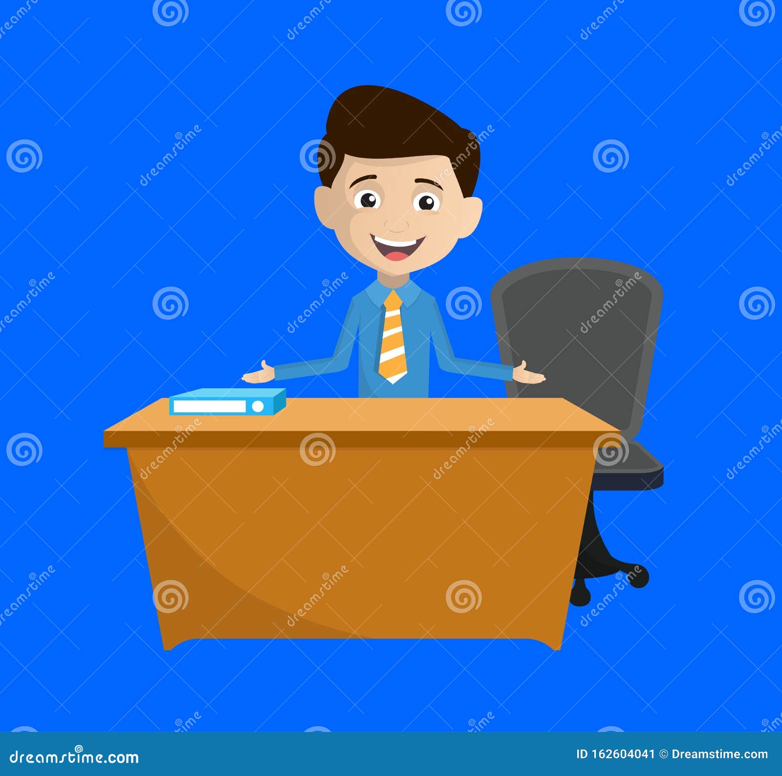 Salesman Employee - Sleeping On Office Desk Cartoon Vector ...
