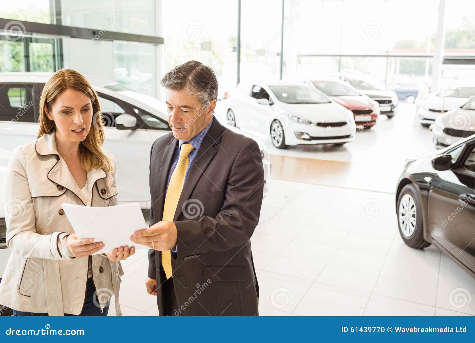 Salesman Explaining the Contract To a Client Stock Photo - Image of ...
