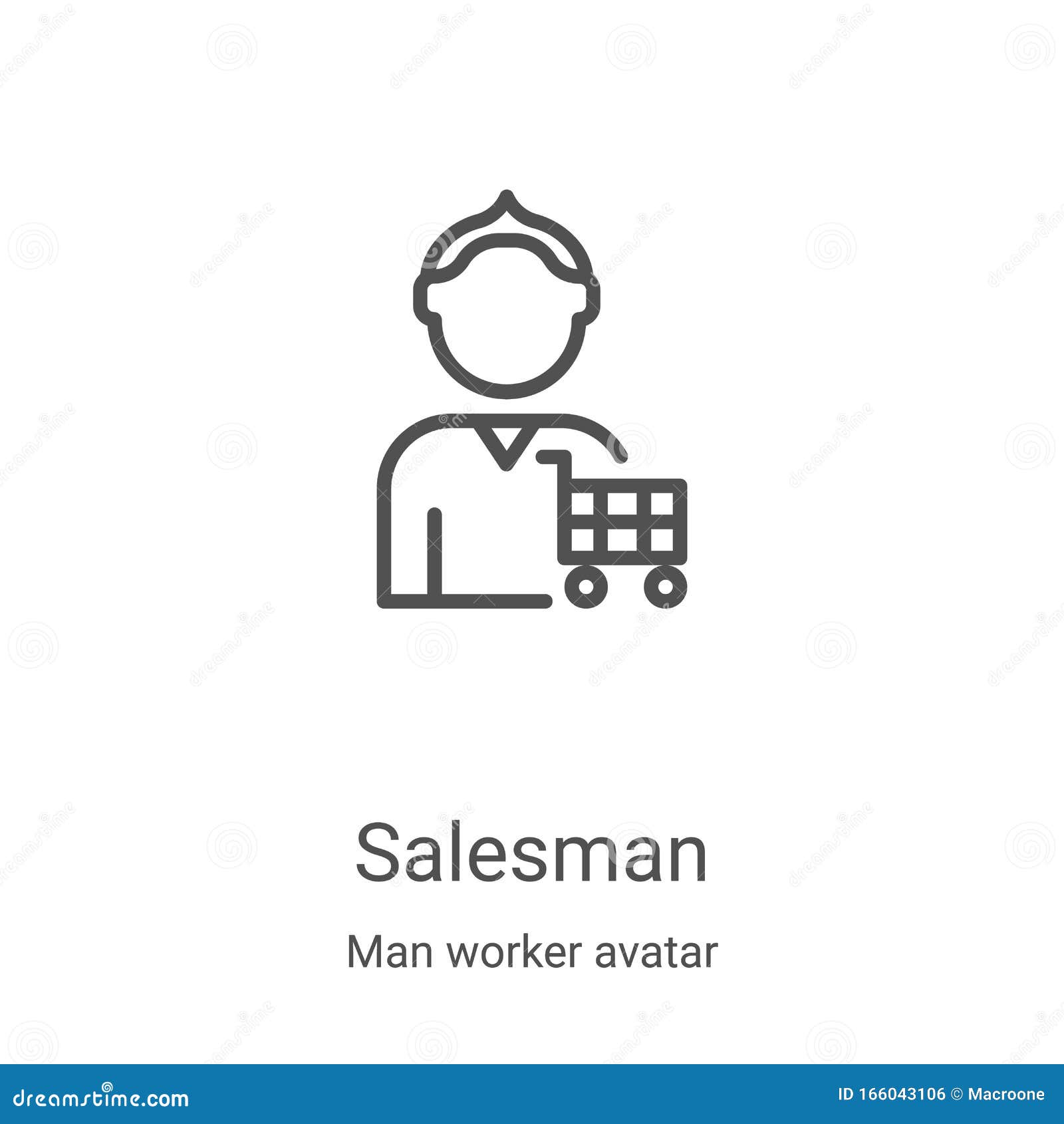 Salesman Icon Vector Sign And Symbol Isolated On White Background ...