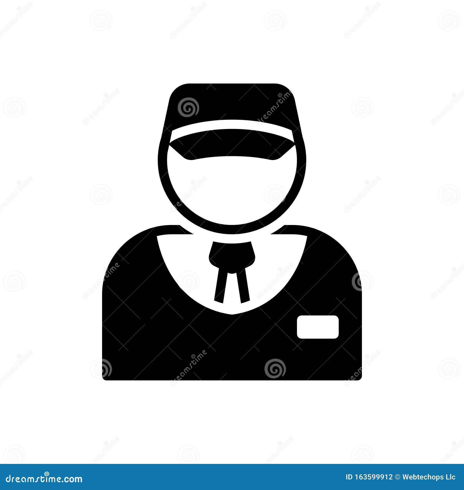 Black Solid Icon for Salesman, Vendor and Dealer Stock Vector ...