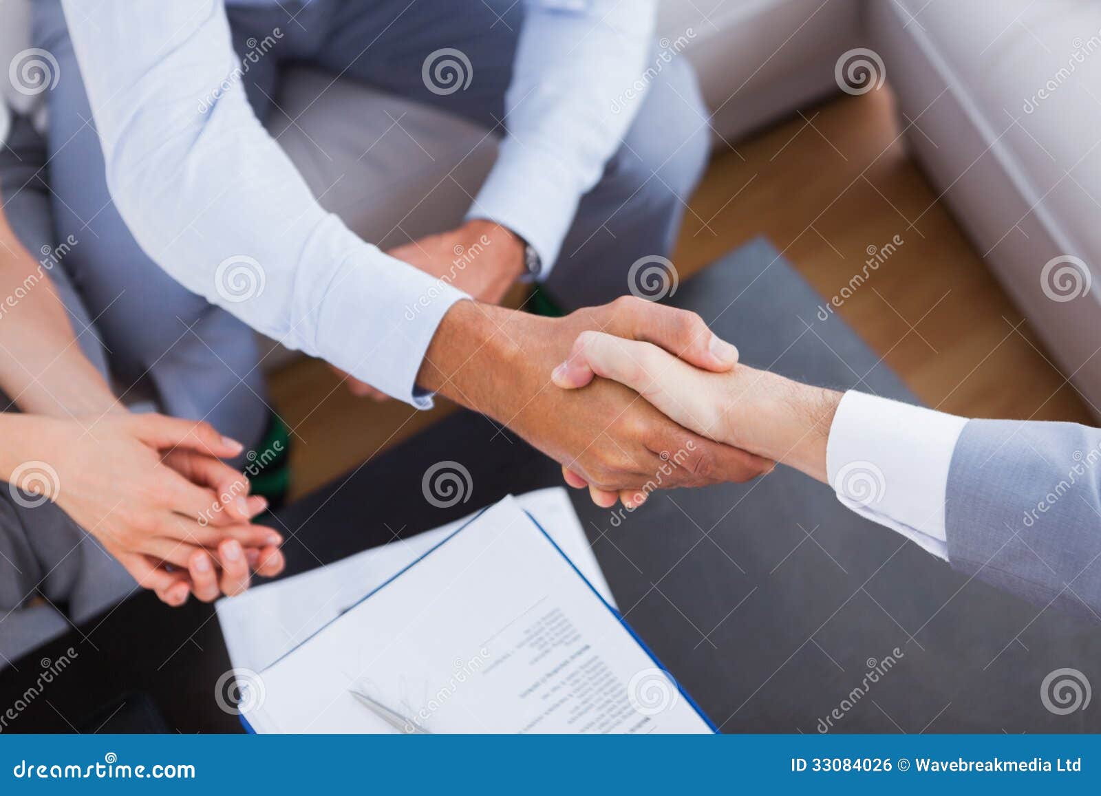Salesman Shaking Hands with Client Stock Photo - Image of sales ...
