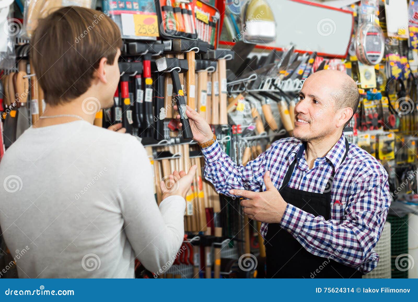 Salesman Showing Different Tools Stock Photo - Image of commerce ...