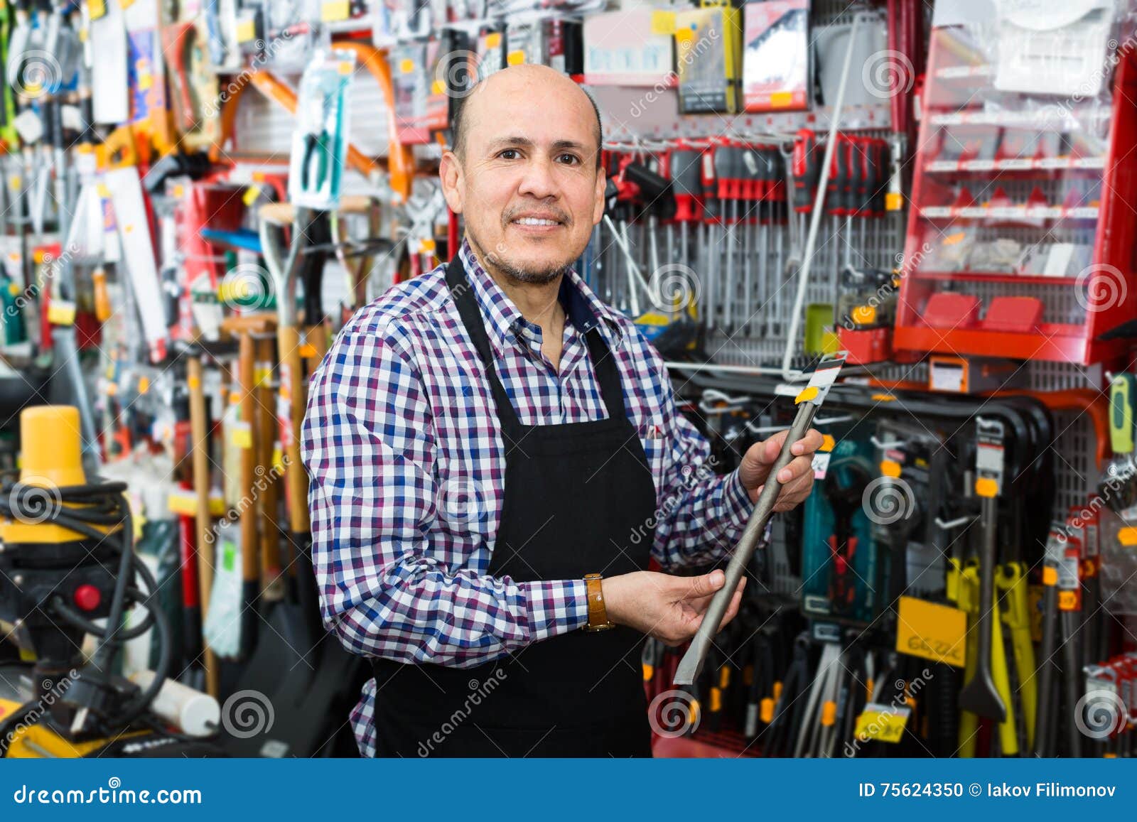 Salesman Showing Different Tools Stock Photo - Image of caucasian ...
