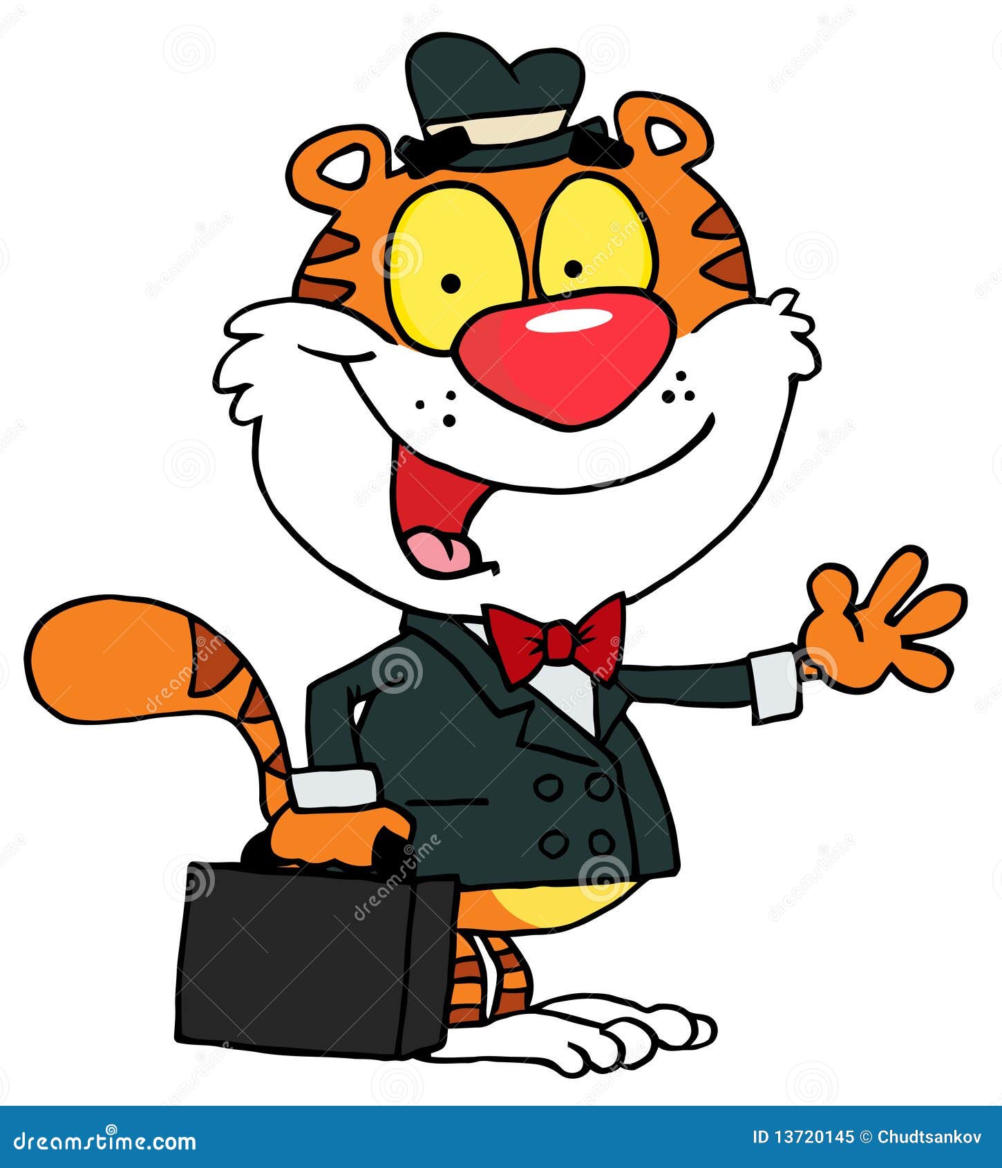 Salesman tiger stock vector. Illustration of graphics - 13720145