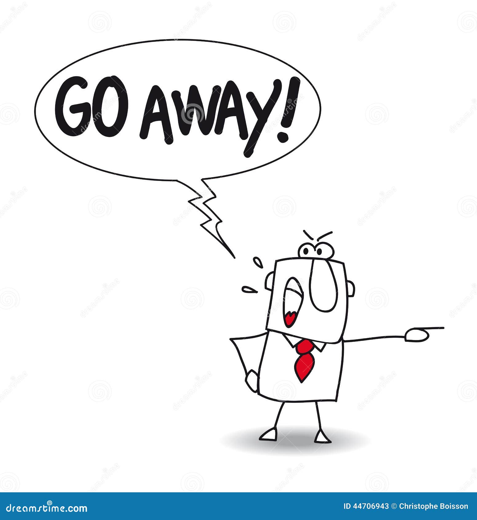 Salga ilustración del vector. Ilustración de descontentado - 44706943