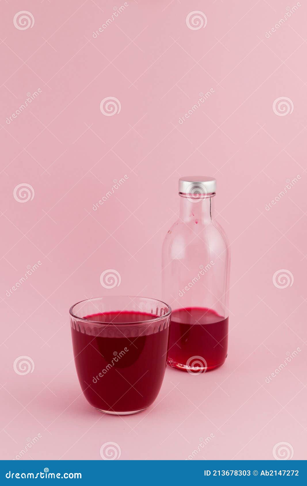 Salgam- Popular Turkish Drink on Pink Background with Copy Space Stock ...
