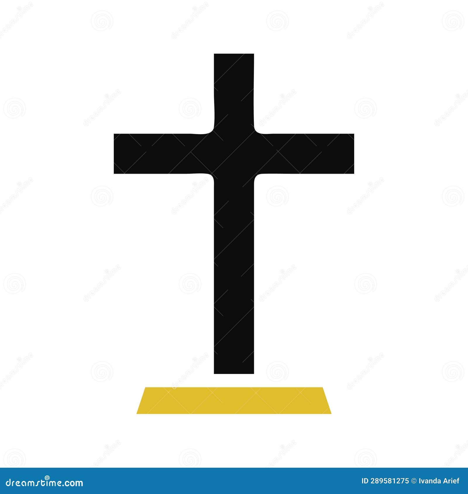 Salib Icon Solid Grey Orange Colour Easter Symbol Illustration Stock ...