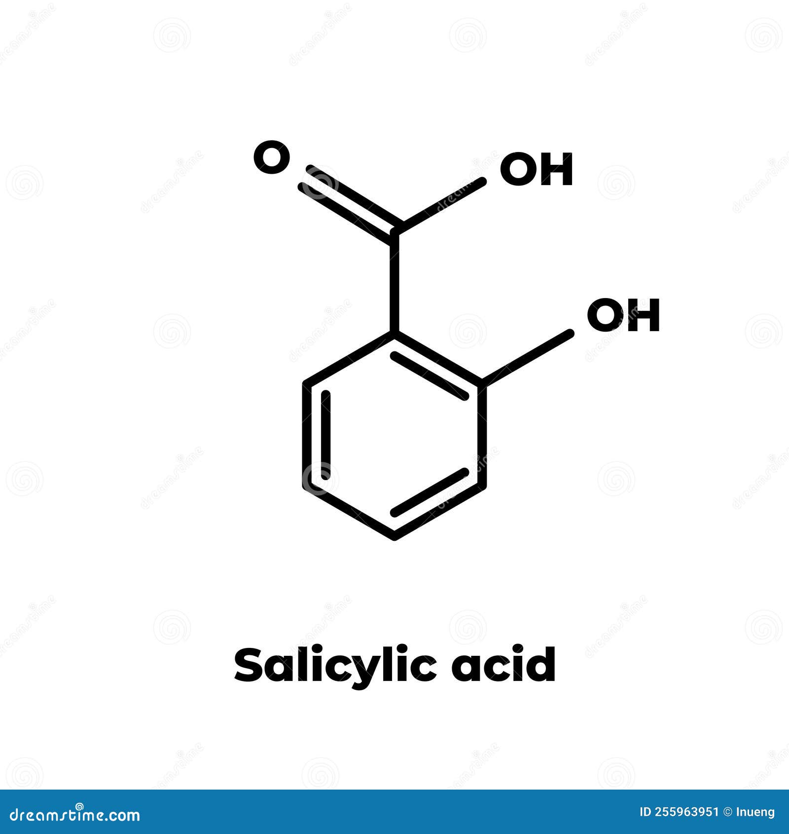 Salicylic Acid, Chemical Structure And Formula Vector Illustration ...