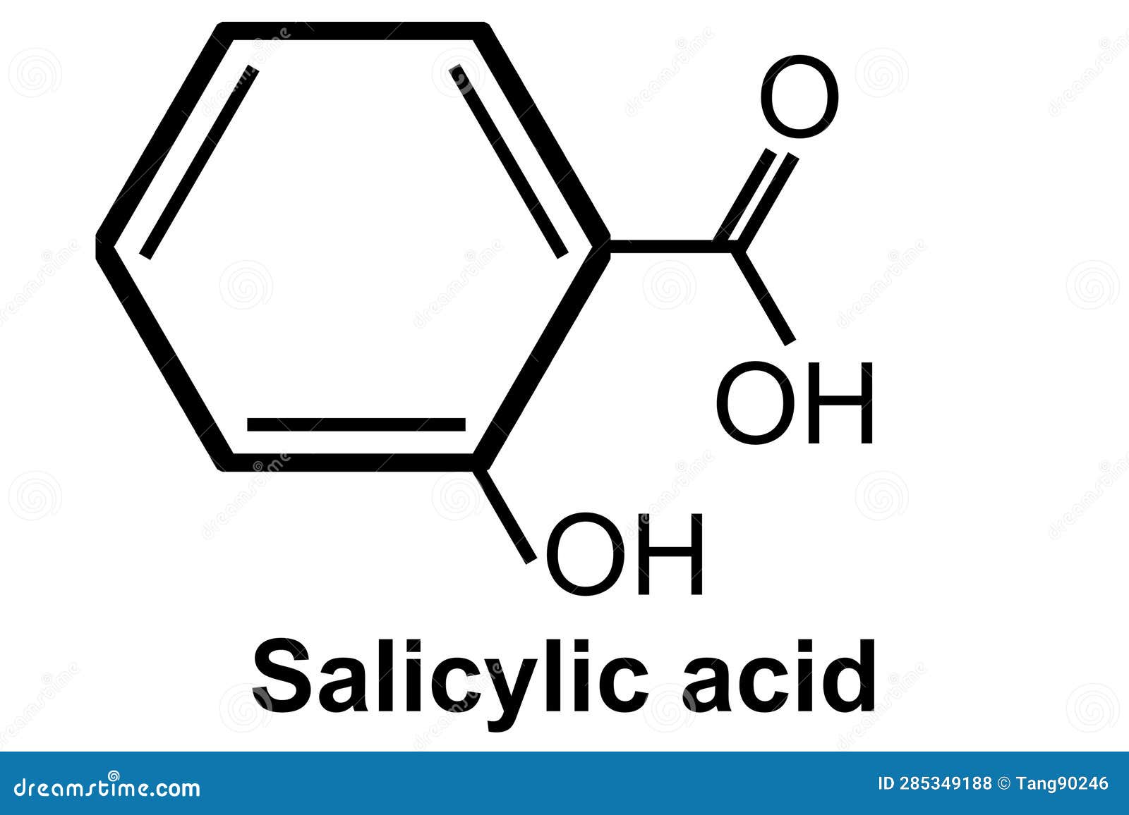 Salicylic Acid Molecule Structure Isolated Stock Illustration ...