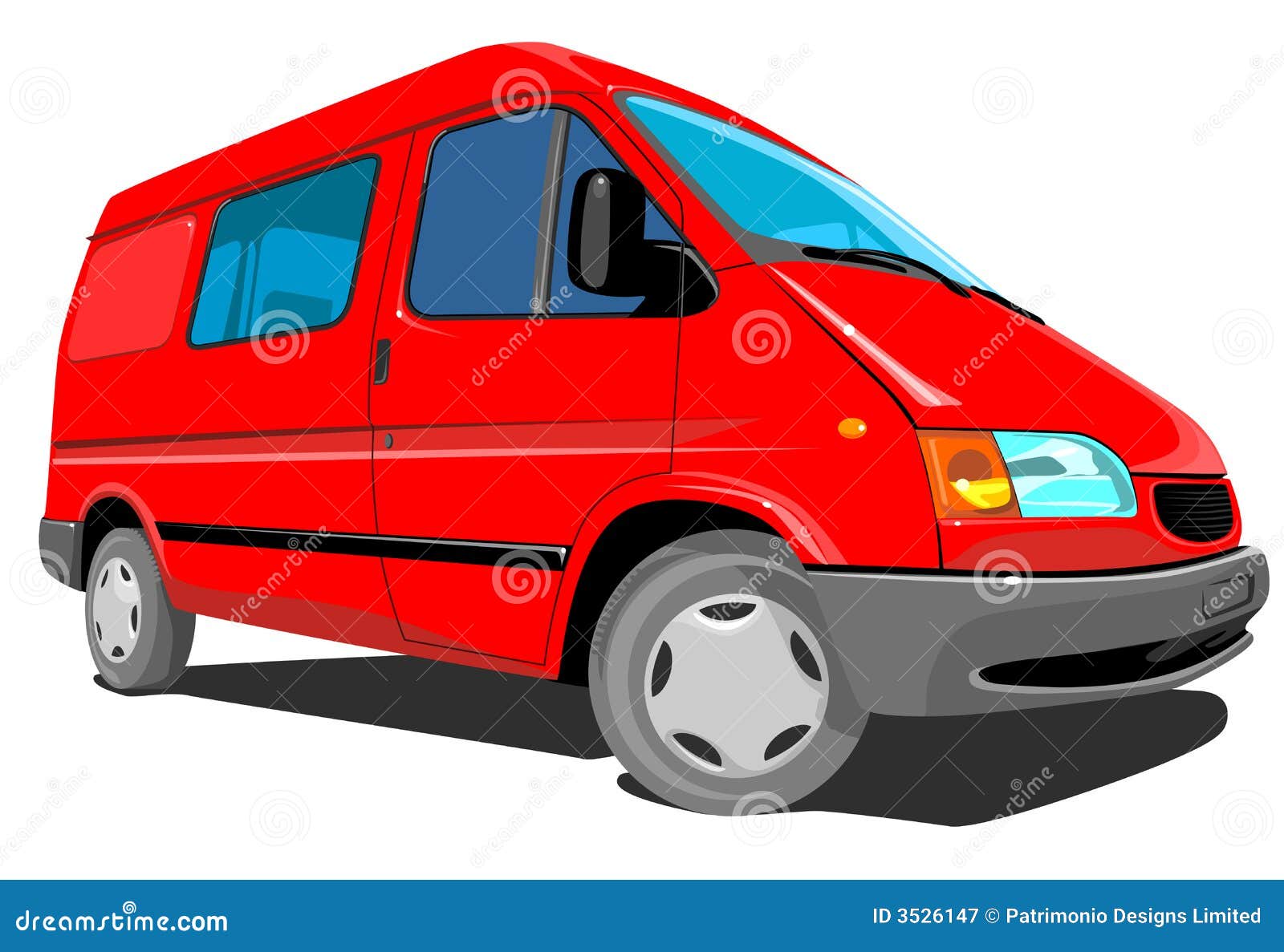 Salida Van roja ilustración del vector. Ilustración de coche - 3526147