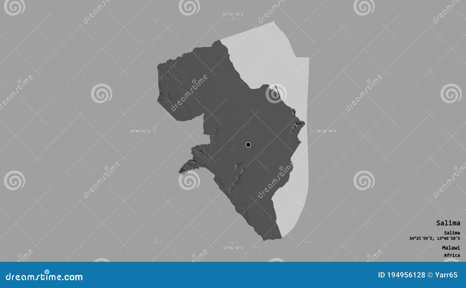 Salima - Malawi. Bounding Box. Bilevel Stock Illustration ...