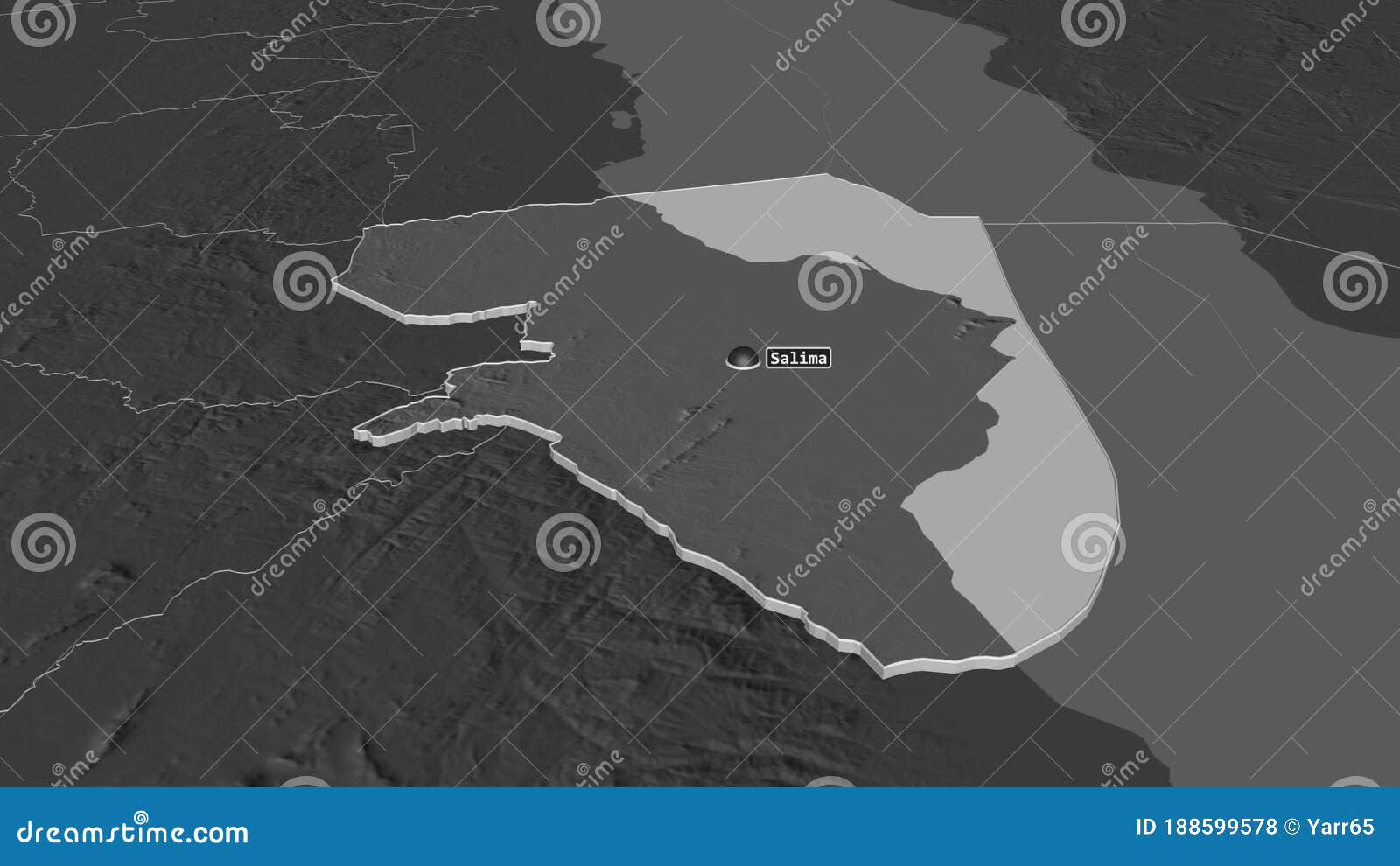 Salima, Malawi - Extruded with Capital. Bilevel Stock Illustration ...