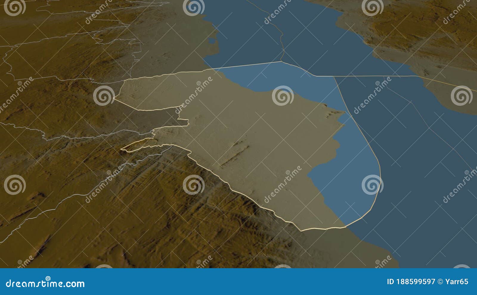 Salima, Malawi - Outlined. Relief Stock Illustration - Illustration of ...