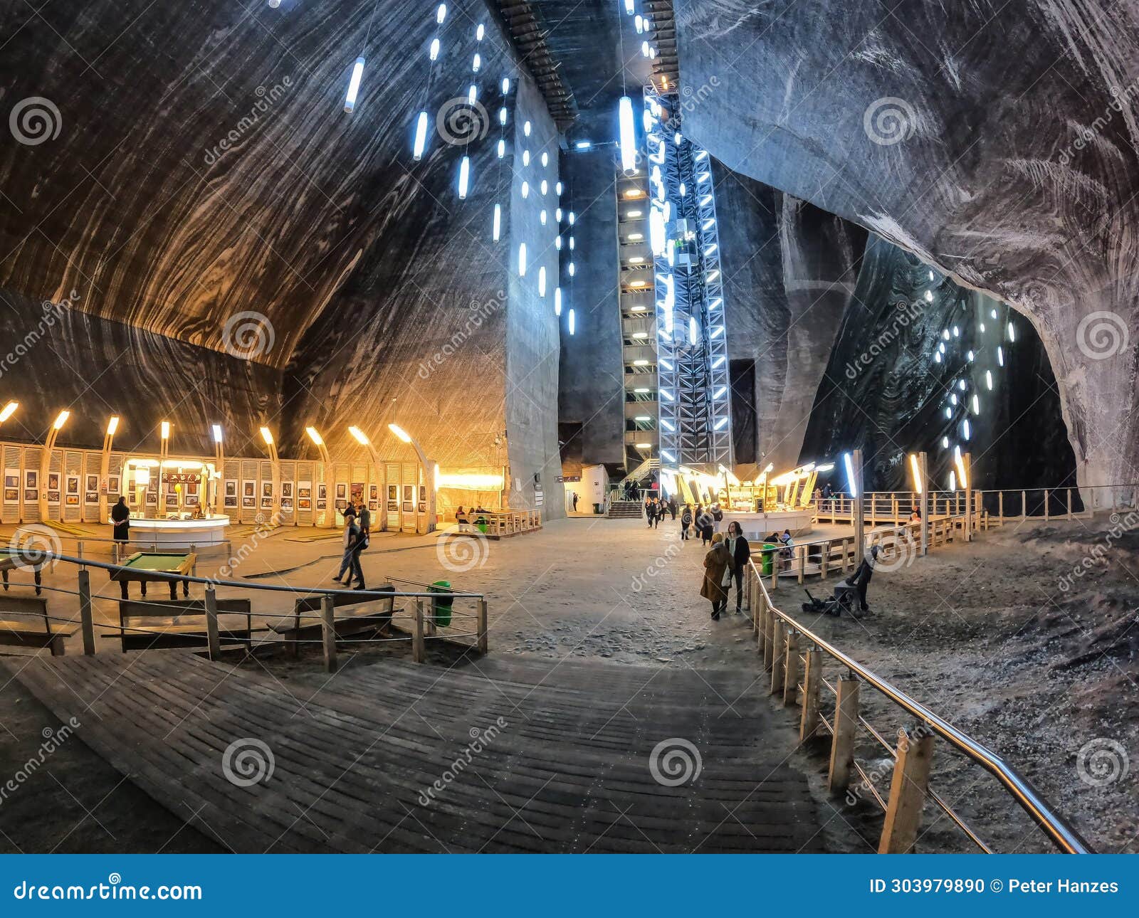 Salina Turda Salt Mine in Turda, Romania Stock Photo - Image of ...