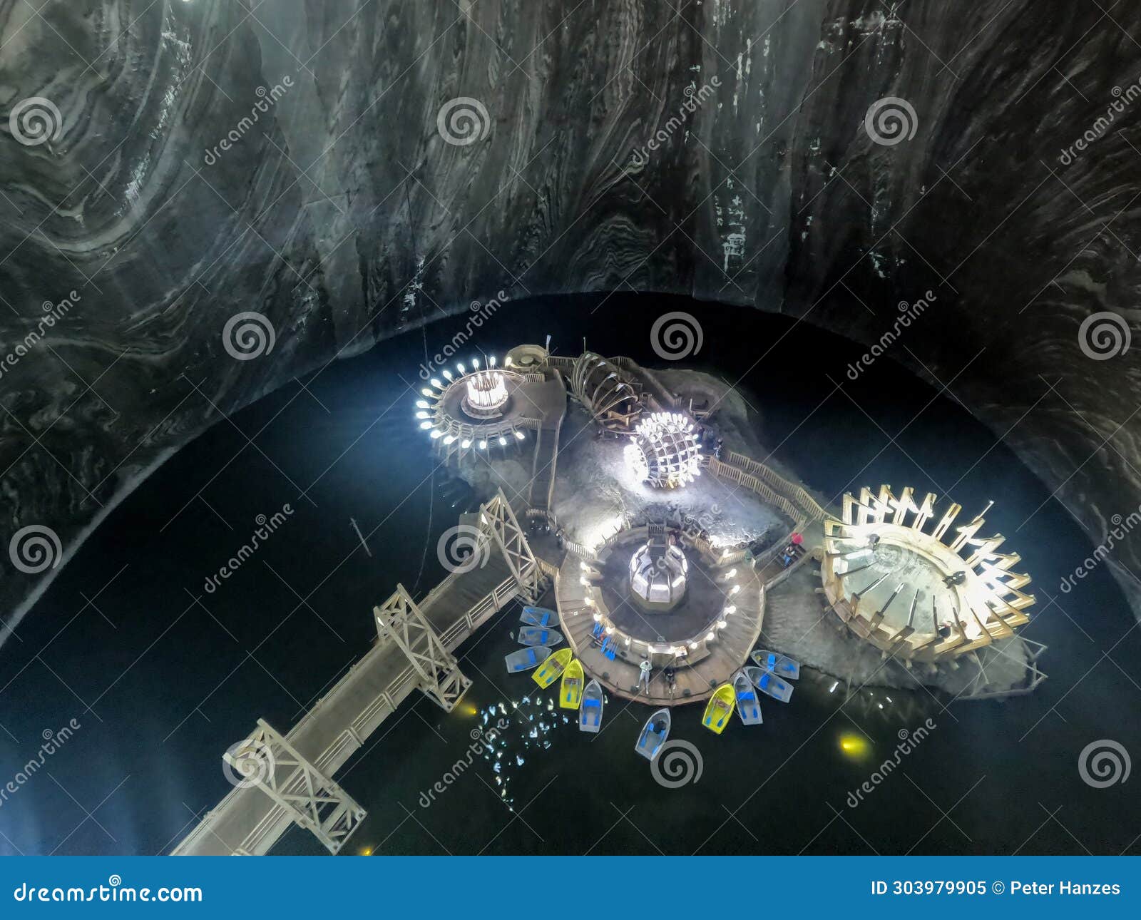 Salina Turda Salt Mine in Turda, Romania Stock Image - Image of view ...
