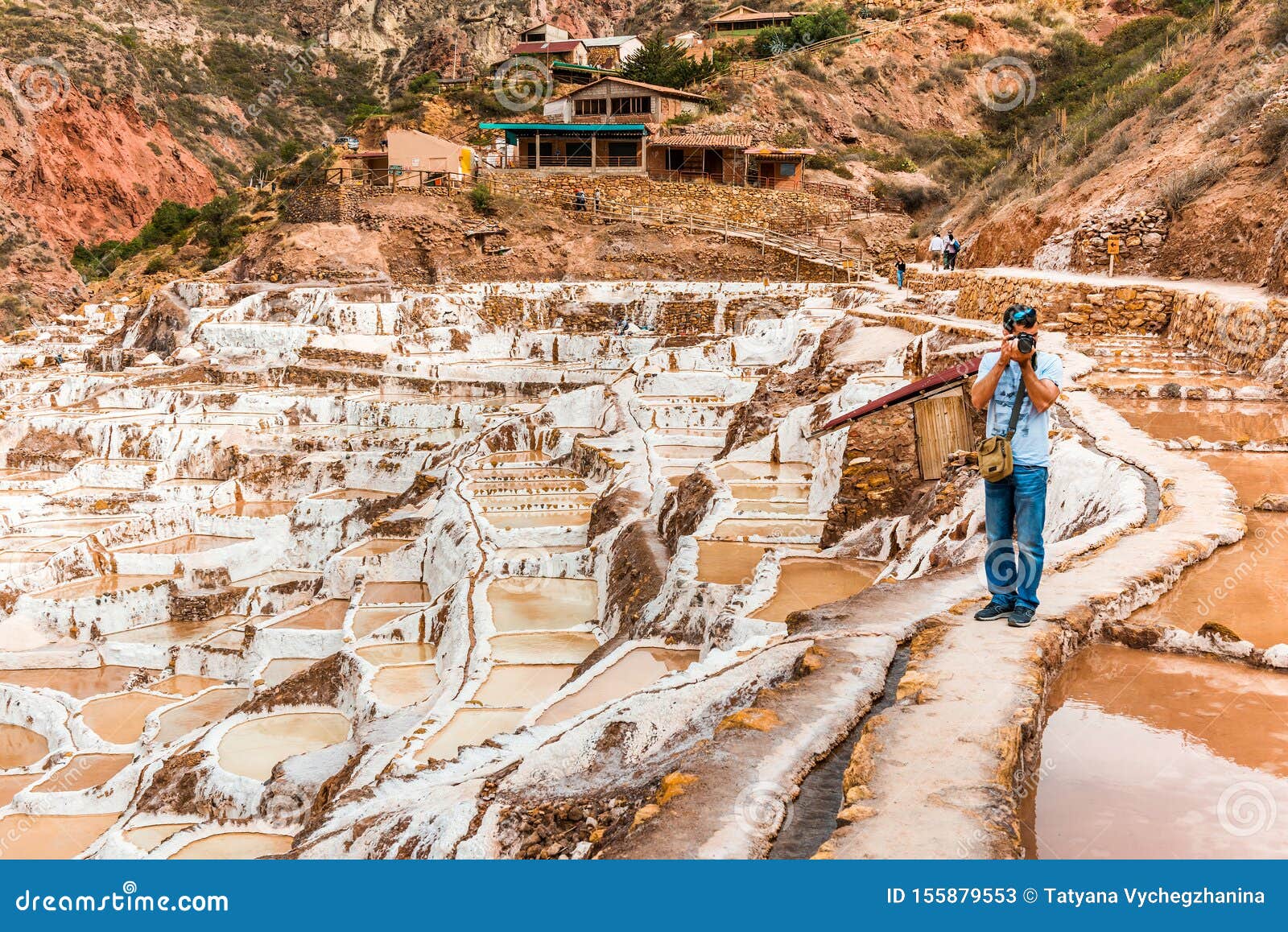 Salinas de Maras stock image. Image of evaporation, peruvian - 155879553