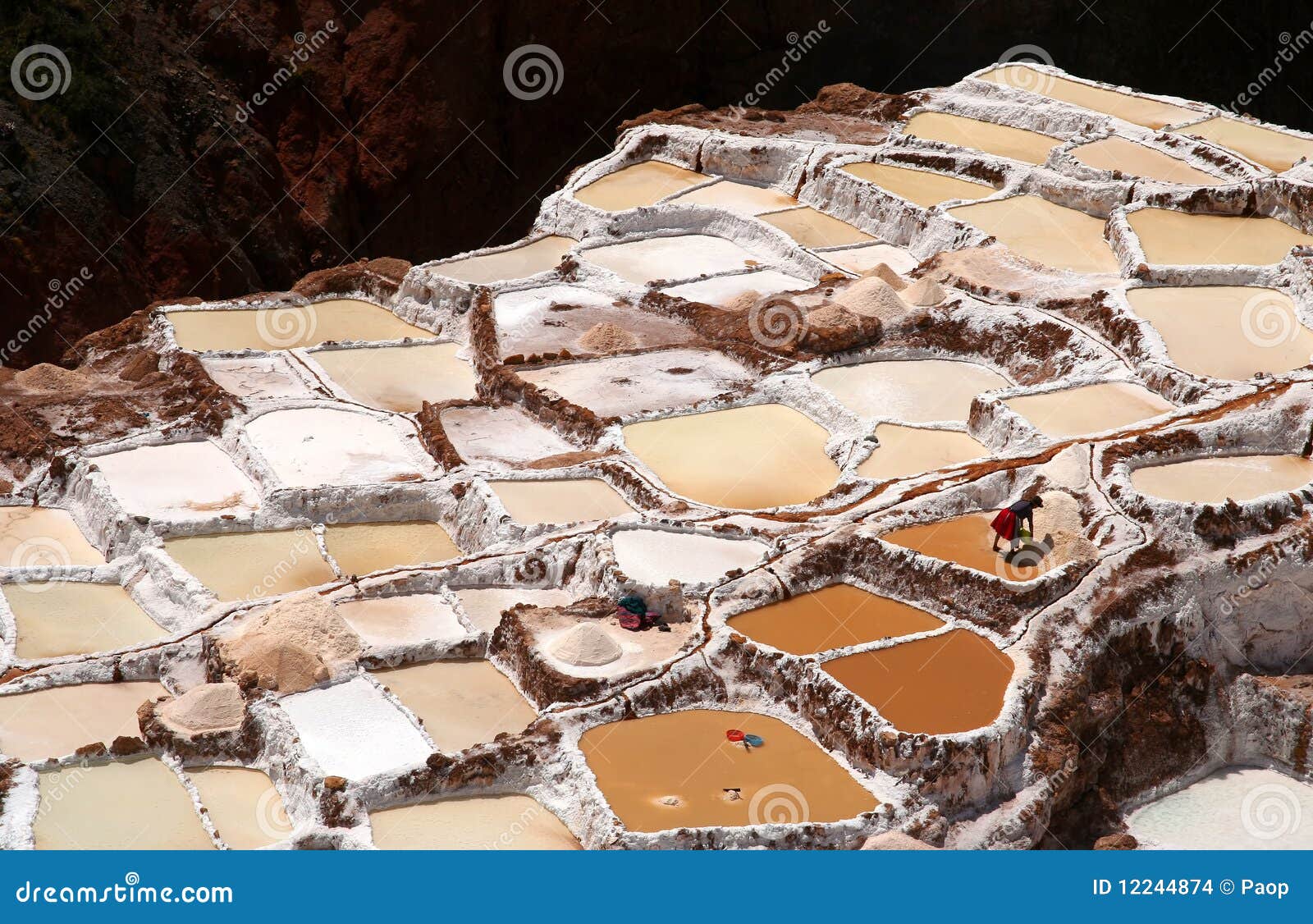 Salinas De Maras, Peru . Salt Natural Mine. Inca Salt Pans At Maras In ...